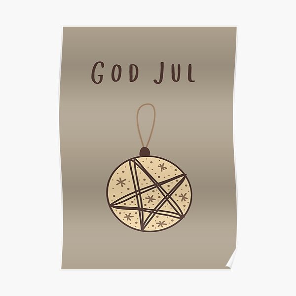 "God Jul (julkort) Swedish Christmas Scandinavian design " Poster for ...