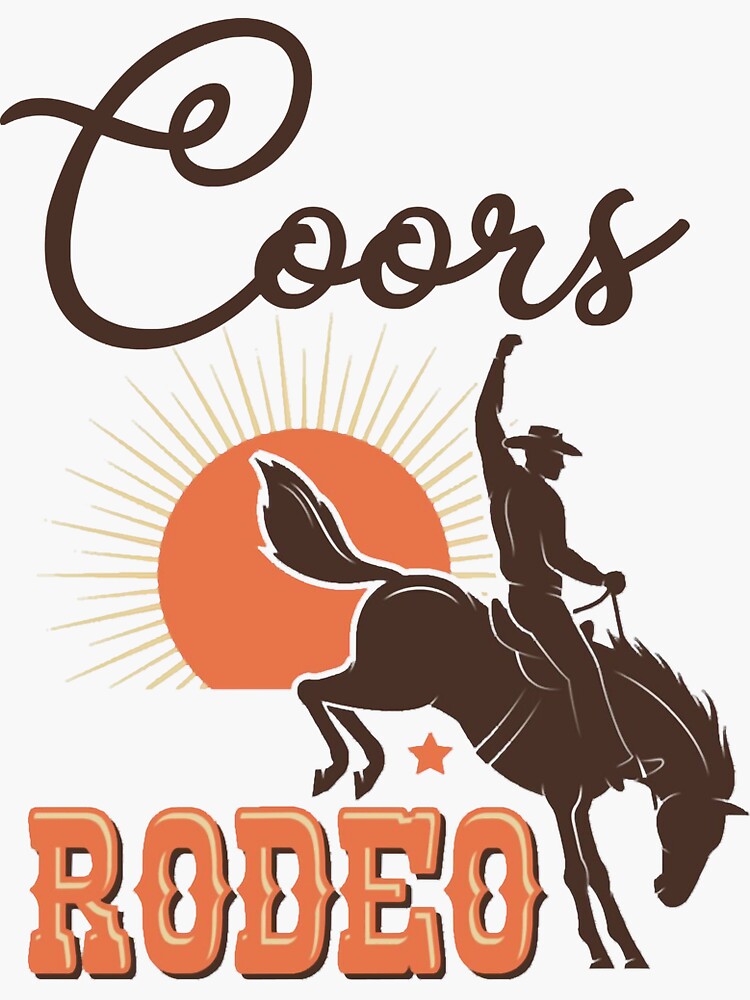 "Coors Banquet Rodeo Logo Distressed" Sticker for Sale by sarffixwan ...
