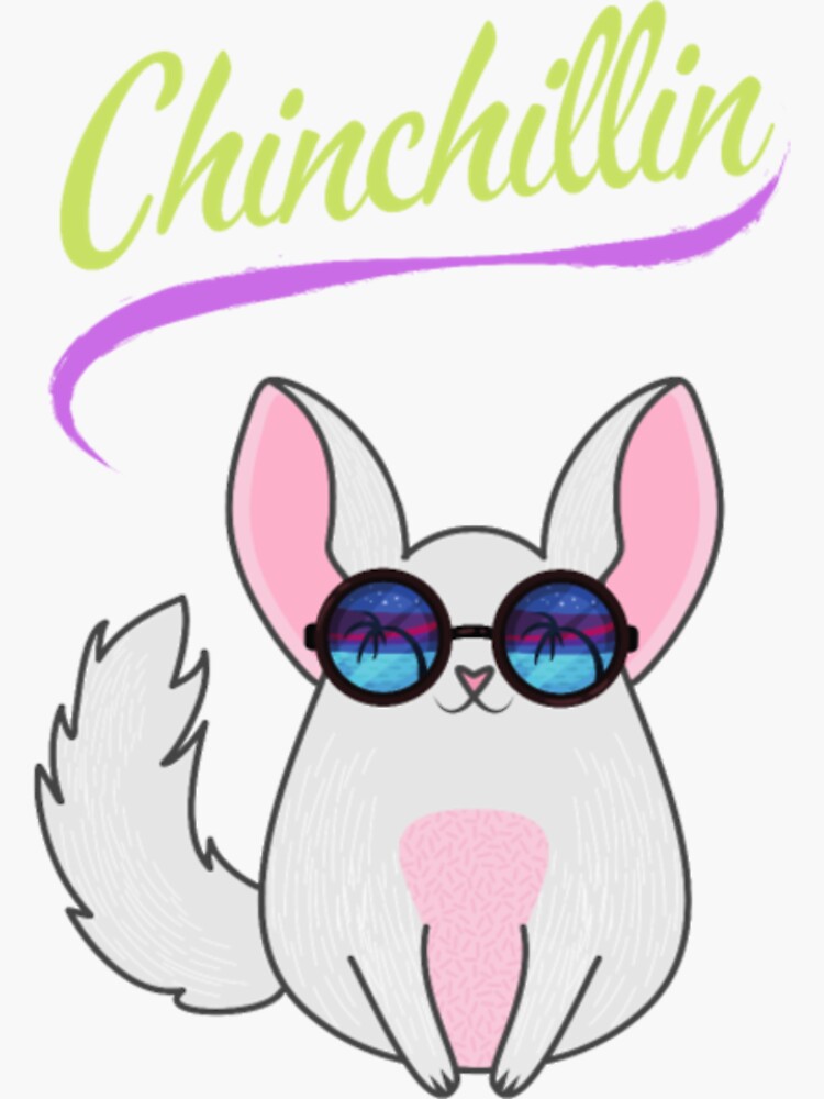 "Cute Chinchillin " Sticker for Sale by FankKyrue | Redbubble
