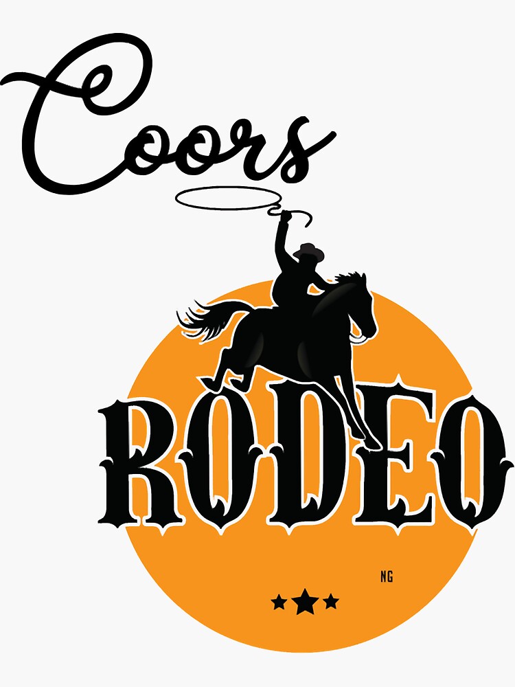 "Coors Banquet Rodeo Logo Distressed" Sticker for Sale by sarffixwan ...