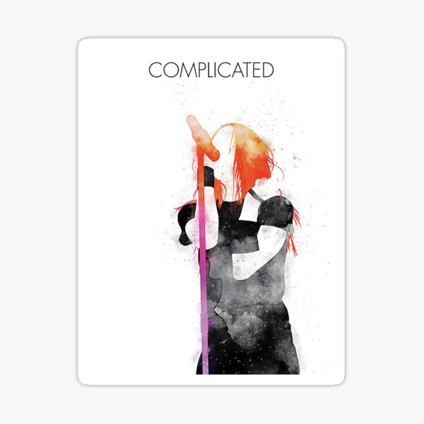 "complicated" Sticker for Sale by lorencaskey | Redbubble