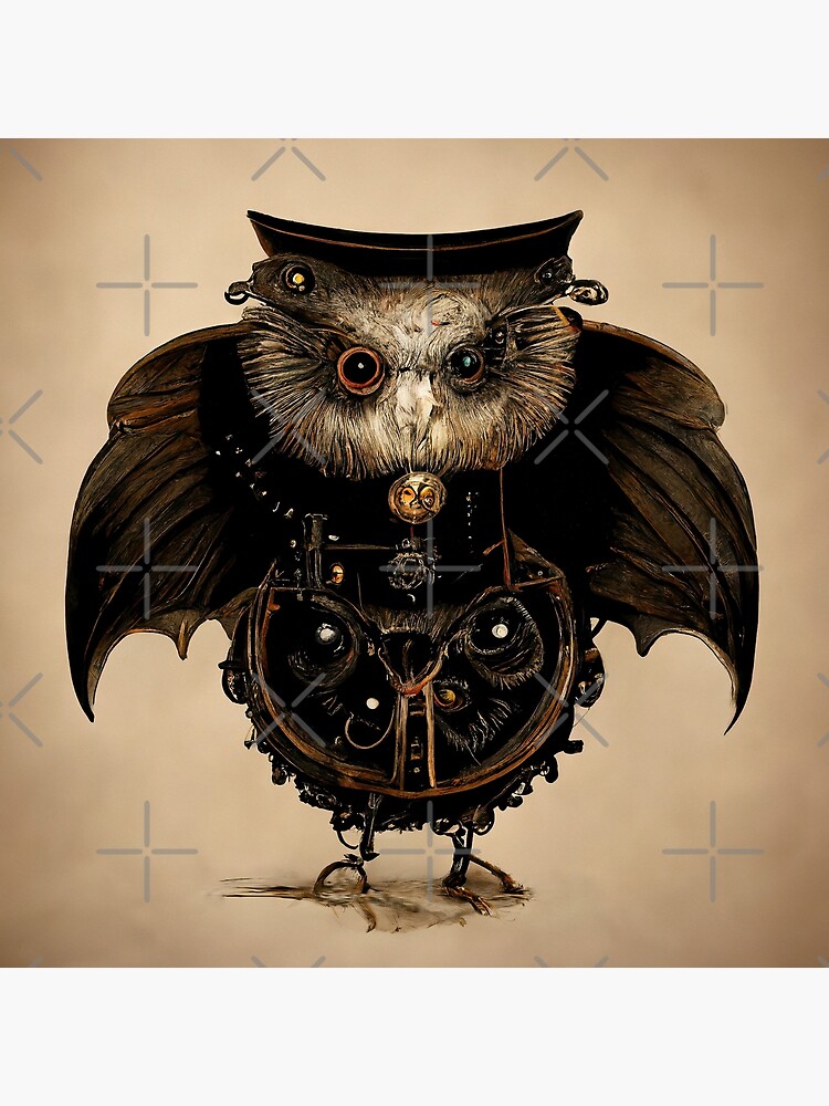 Póster «Un búho estilo Steampunk. Concepto oculto, esotérico ...
