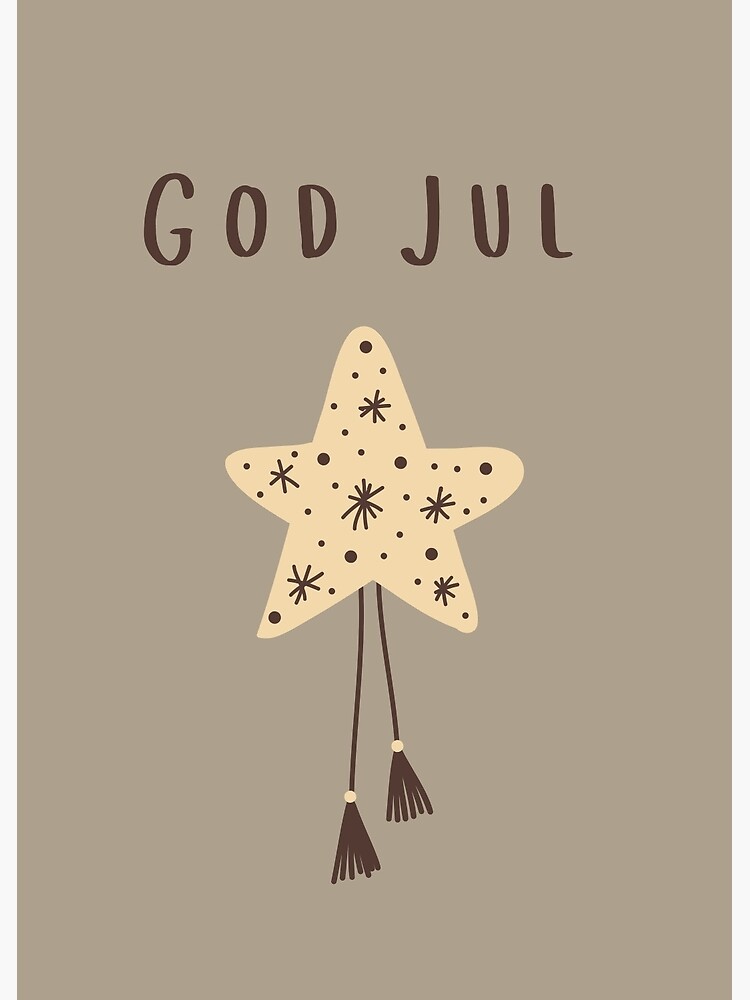 "God Jul (julkort) Swedish Christmas Nordic Christmas star ...