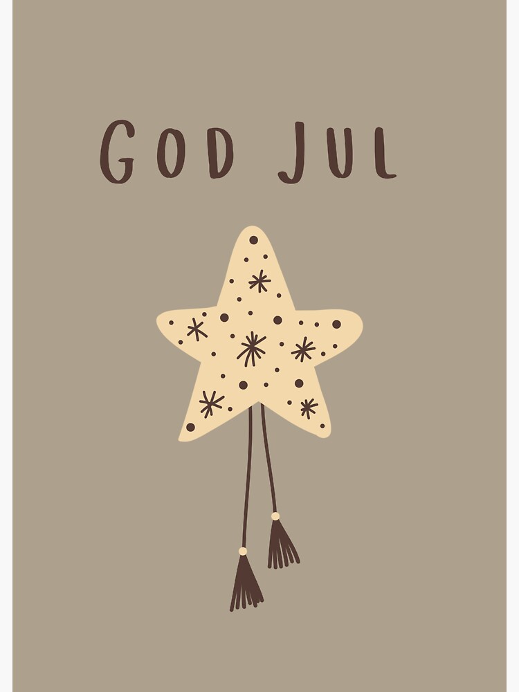 "God Jul (julkort) Swedish Christmas Nordic Christmas star " Sticker ...