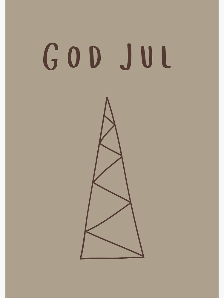 "God Jul (julkort) Swedish Christmas Nordic Scandinavian Christmas tree ...