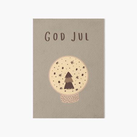 "God Jul (julkort) Swedish Christmas Nordic Scandinavian tree snow ...