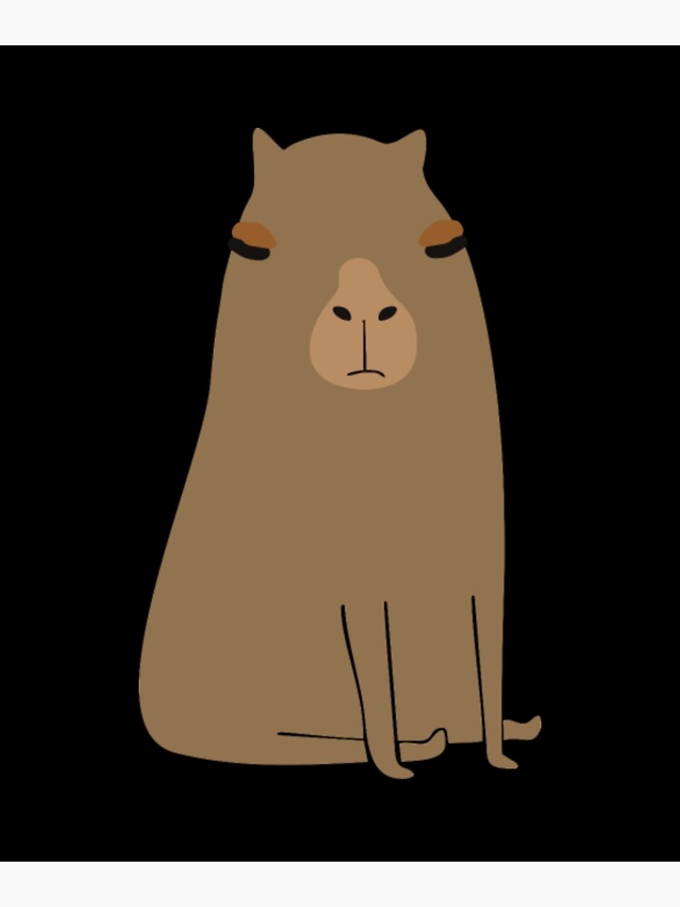 "Fat capybara" Poster for Sale by BluaSenoa | Redbubble