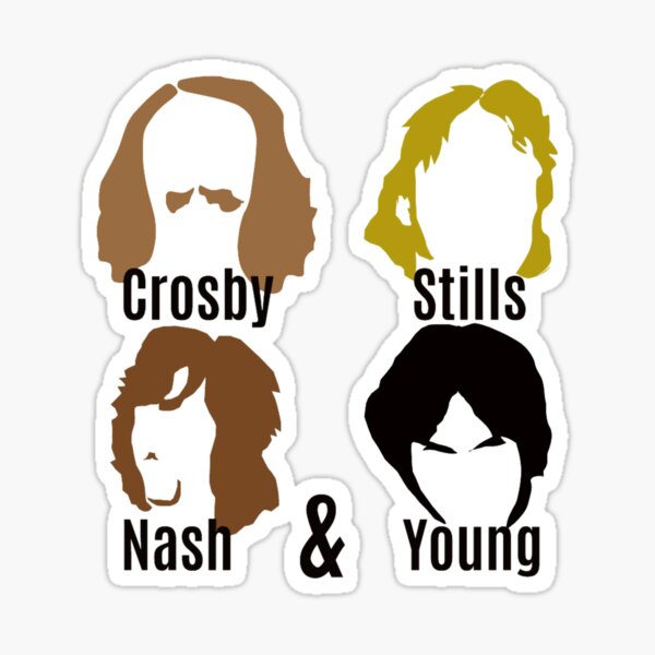 "Copy of Crosby Stills Nash Young" Sticker for Sale by Emersonopelski ...