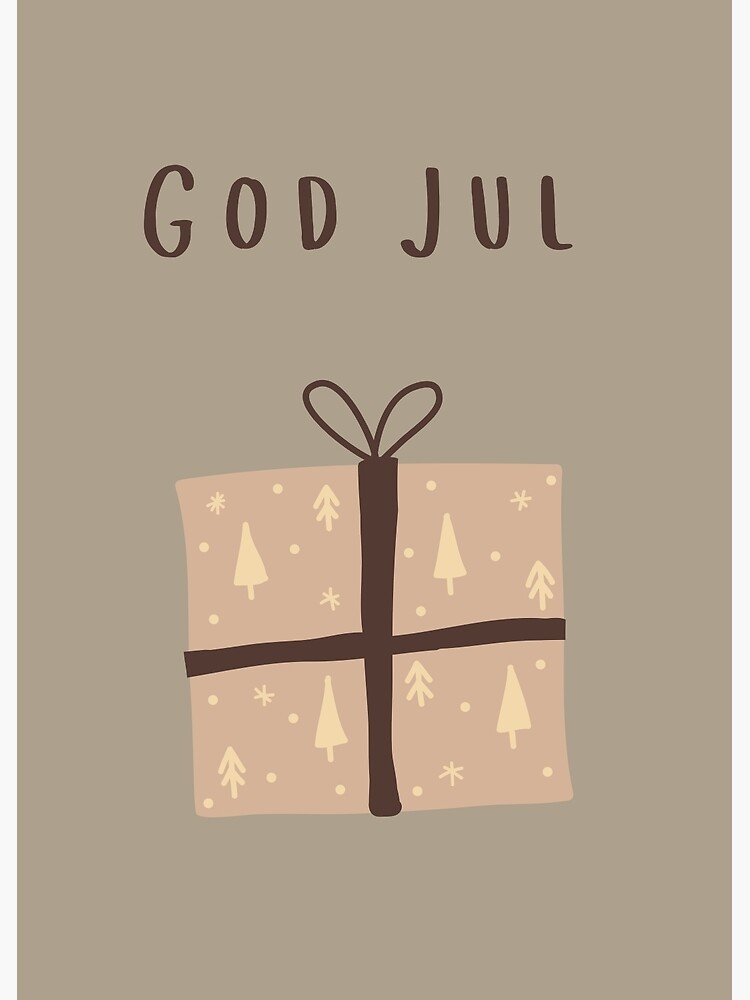 "God jul (julkort) Swedish Christmas Nordic Scandinavian " Poster for ...