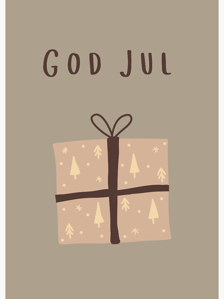 "God jul (julkort) Swedish Christmas Nordic Scandinavian " Sticker for ...
