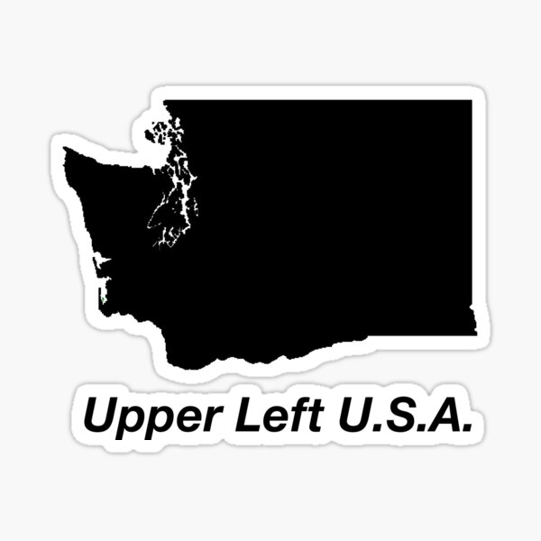 "Upper Left USA" Sticker by causticjackass | Redbubble