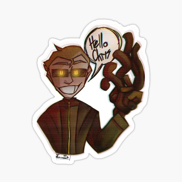 "Hello Chris" Sticker for Sale by PossumsTrash | Redbubble
