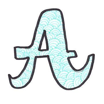 "bubble letter "A"" Sticker for Sale by abbyresnic | Redbubble