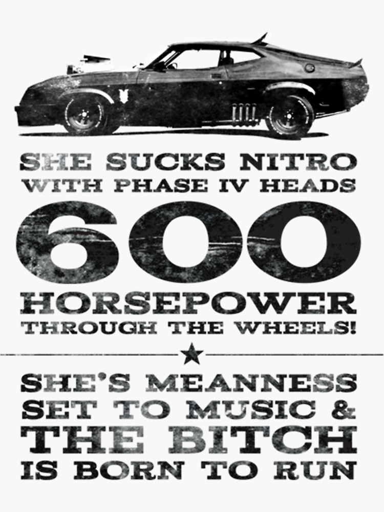 "Mad Max Pursuit Special " Sticker for Sale by eileenchlik | Redbubble