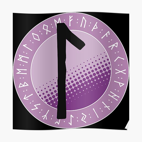 "Laguz (Water) - Viking Runes and Runic Symbols" Poster for Sale by ...