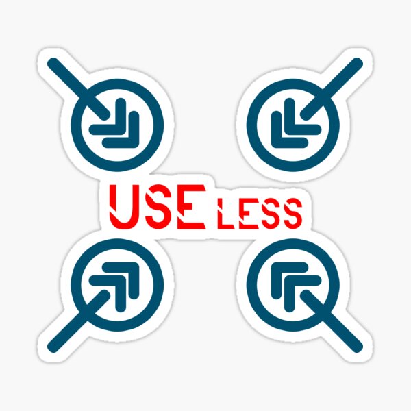 "USE less" Sticker for Sale by DezignYoyo | Redbubble