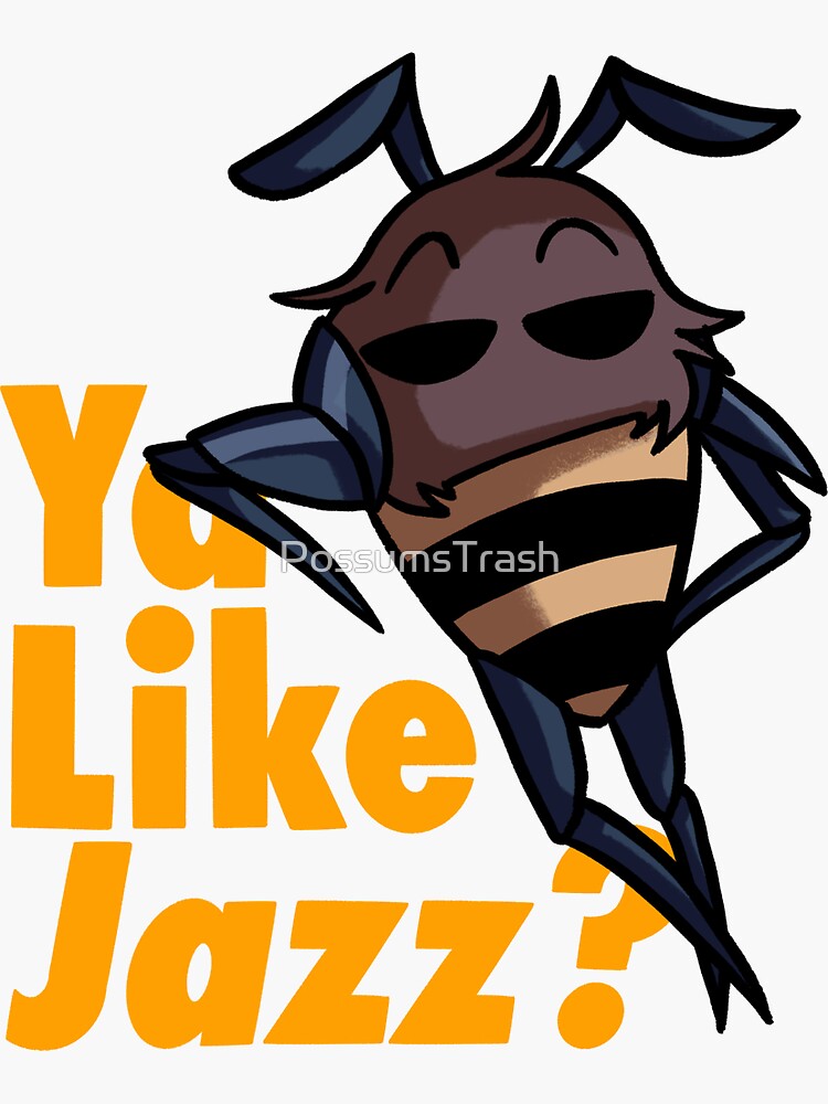 "Ya like jazz?" Sticker for Sale by PossumsTrash | Redbubble