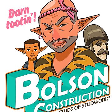 "Bolson Construction" Sticker for Sale by floatingdisc | Redbubble