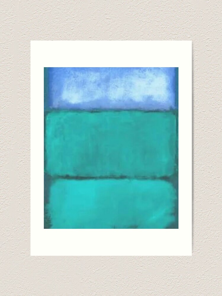 "Turquoise blue homage by mark rothko art & artist " Art Print for Sale ...