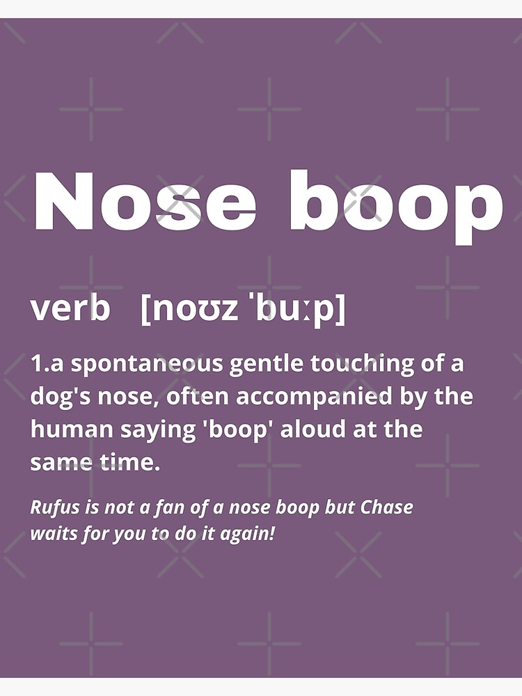" Defining dogs - nose boop" Poster for Sale by kookycomet | Redbubble