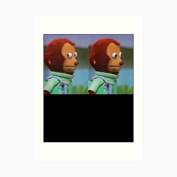 "Awkward Look Meme Monkey Puppet Meme" Art Print for Sale by ...