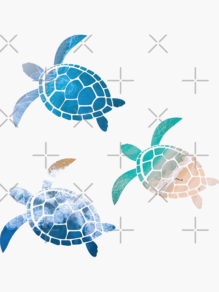 "Sea Turtle Waterproof Sticker Decal" Sticker for Sale by ...