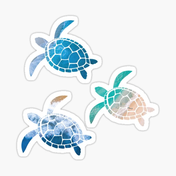 "Sea Turtle Waterproof Sticker Decal" Sticker for Sale by ...