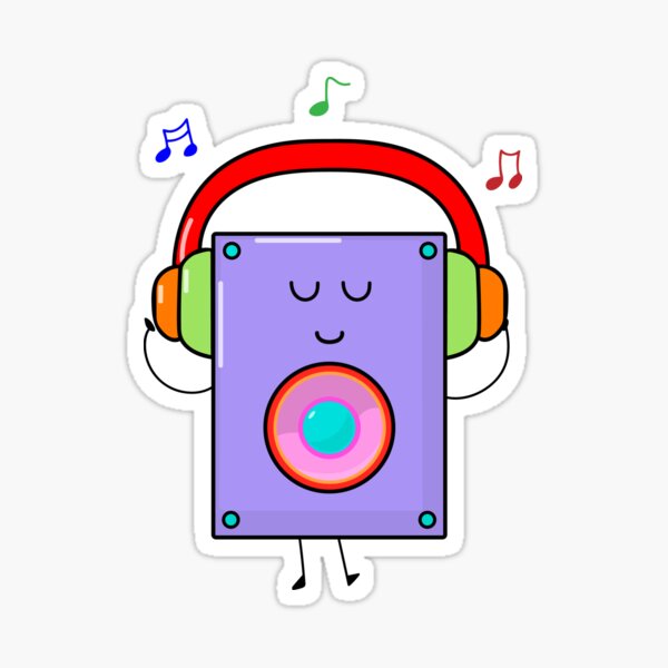 "cute speaker" Sticker for Sale by wordspotrayal | Redbubble