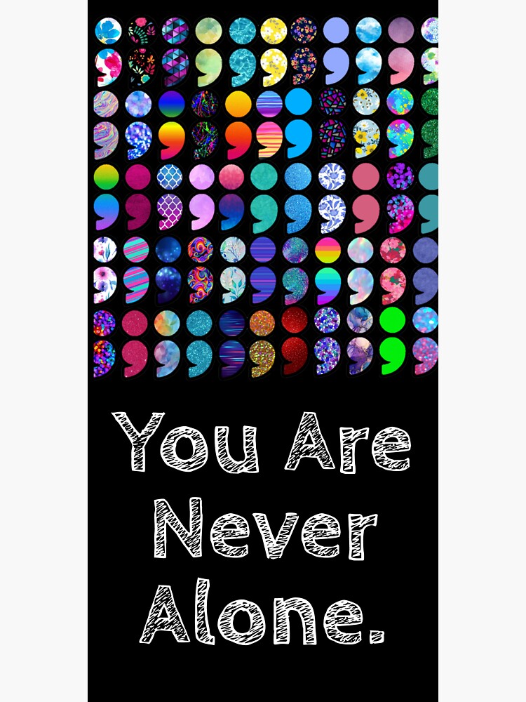 "You are never alone" Sticker for Sale by KCAbdelnour | Redbubble