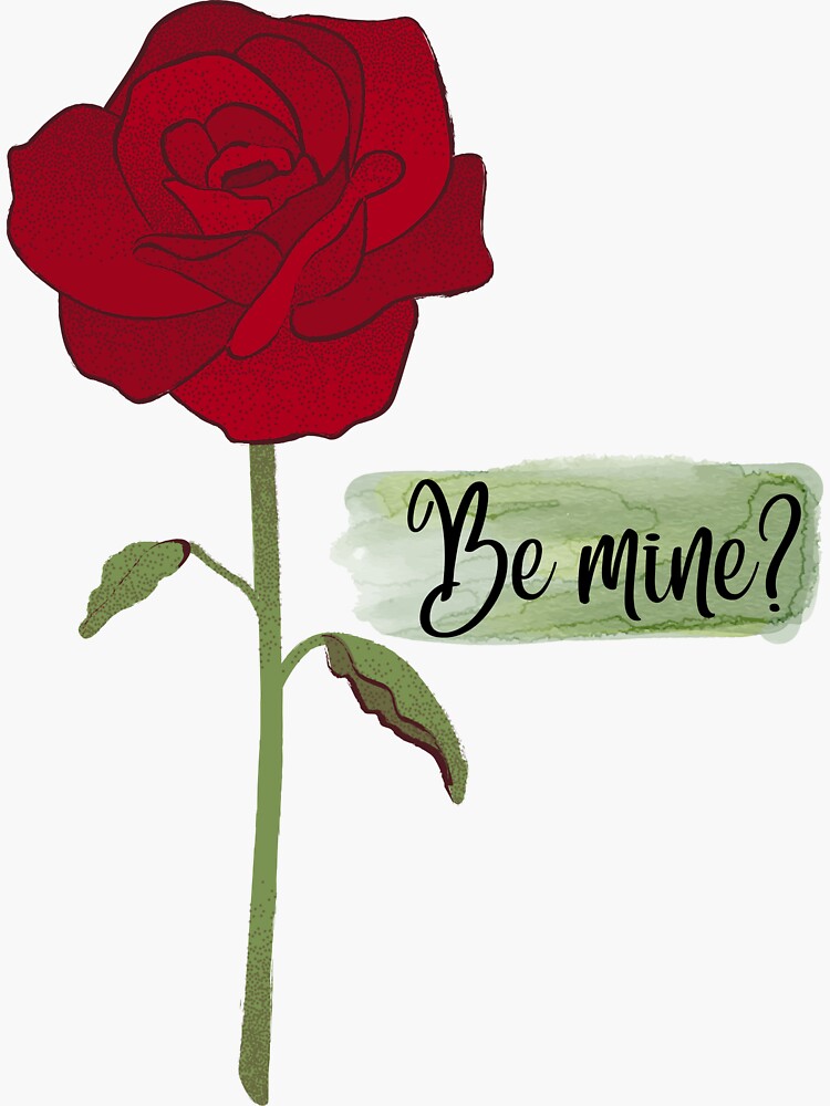 "Be mine Red rose, Valentine’s Day, long stem rose, lasting rose ...