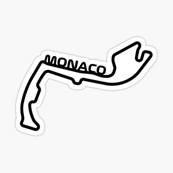 "Monaco GP track outline" Sticker for Sale by Dm-0401 | Redbubble