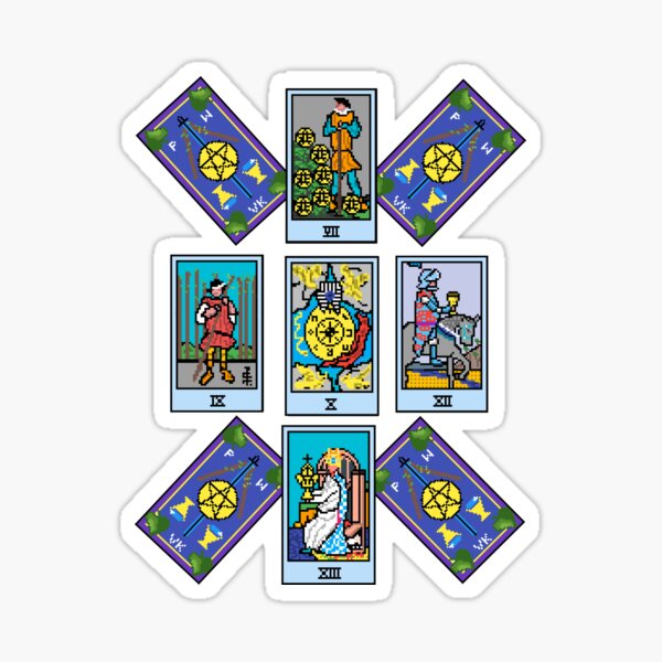 "Pixel Waite Tarot - Celtic Cross Spread 25 Design for T-shirts and ...