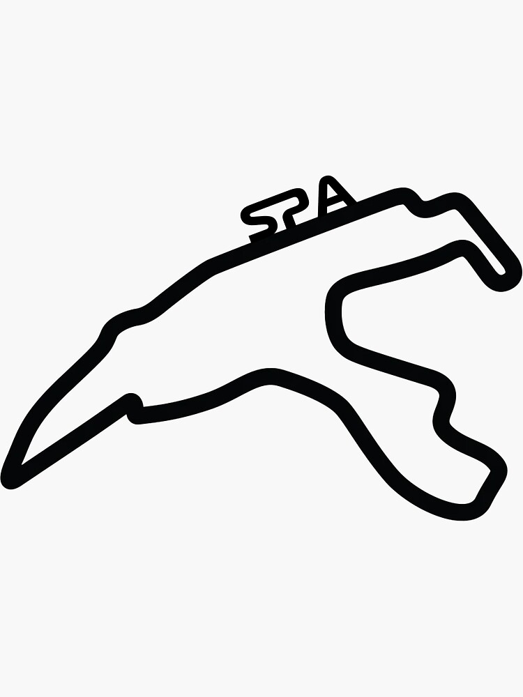 "Spa-Francorchamps Track Outline" Sticker for Sale by Dm-0401 | Redbubble