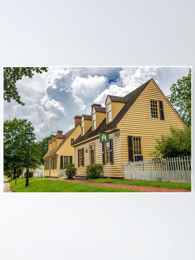 "Colonial house with beautiful clouds" Poster for Sale by StewieStrout ...