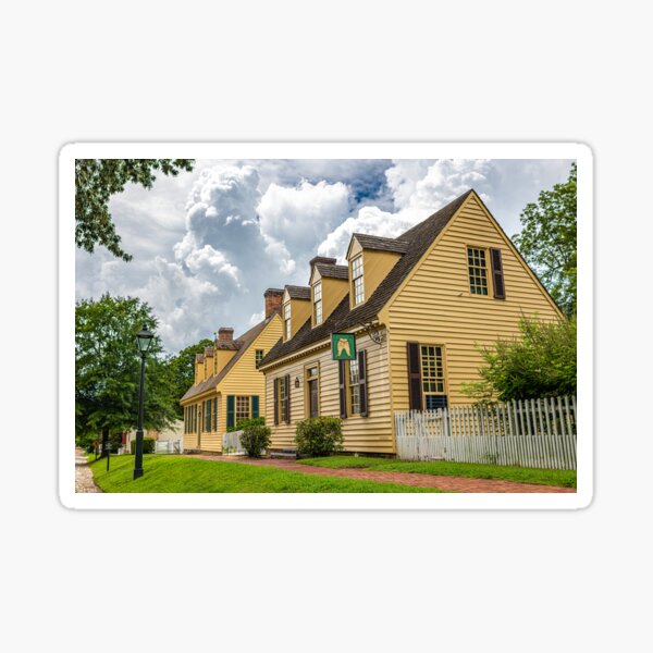 "Colonial house with beautiful clouds" Sticker for Sale by StewieStrout ...