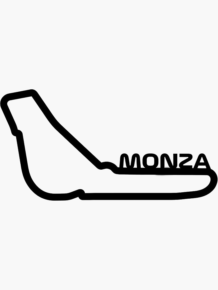 "Monza Track Outline" Sticker for Sale by Dm-0401 | Redbubble