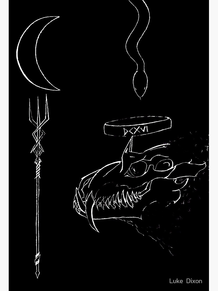 "Hellhound and symbols" Poster for Sale by Lukedankson | Redbubble