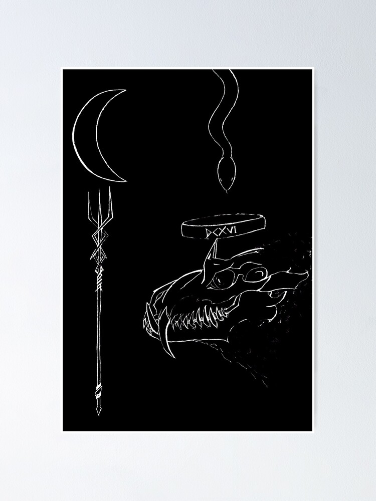 "Hellhound and symbols" Poster for Sale by Lukedankson | Redbubble