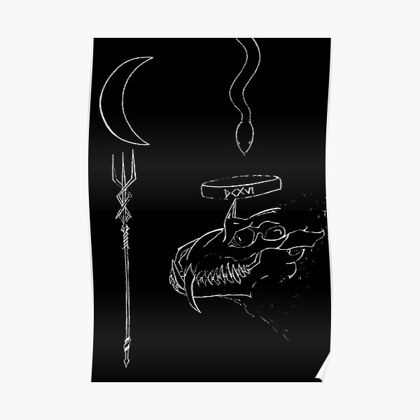 "Hellhound and symbols" Poster for Sale by Lukedankson | Redbubble