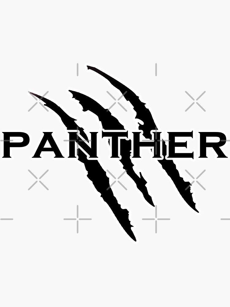 Pegatina «Marcas de garras de pantera negra» de print-et-al | Redbubble