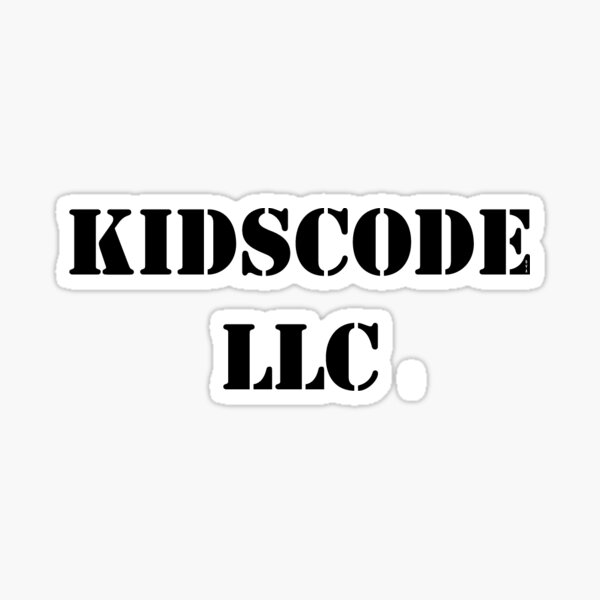 "kidscode LLC" Sticker for Sale by thatkidval | Redbubble