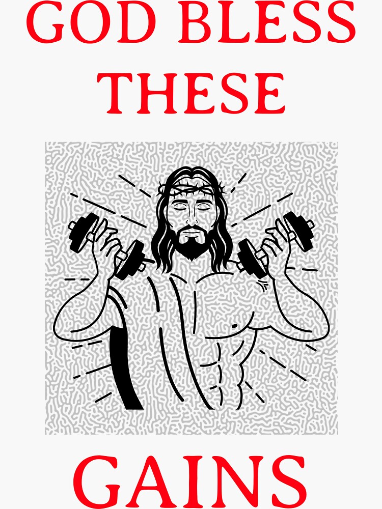 "God Bless These Gains" Sticker for Sale by patryczek726 | Redbubble