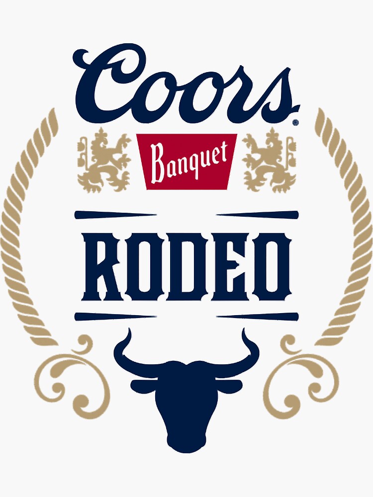 "Coors Banquet Rodeo Logo Distressed" Sticker for Sale by sarffixwan ...