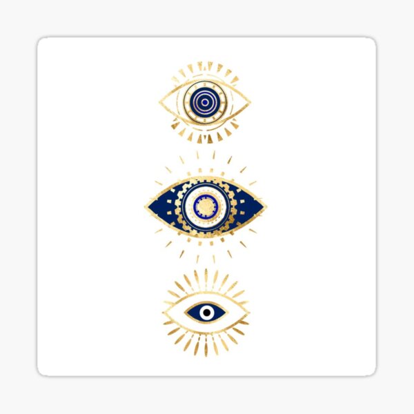 "EVIL EYE" Sticker for Sale by reajoyy | Redbubble