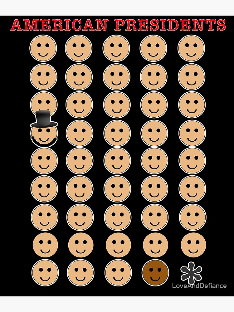 "US Presidents Emojis with Asterisk " Poster by LoveAndDefiance | Redbubble