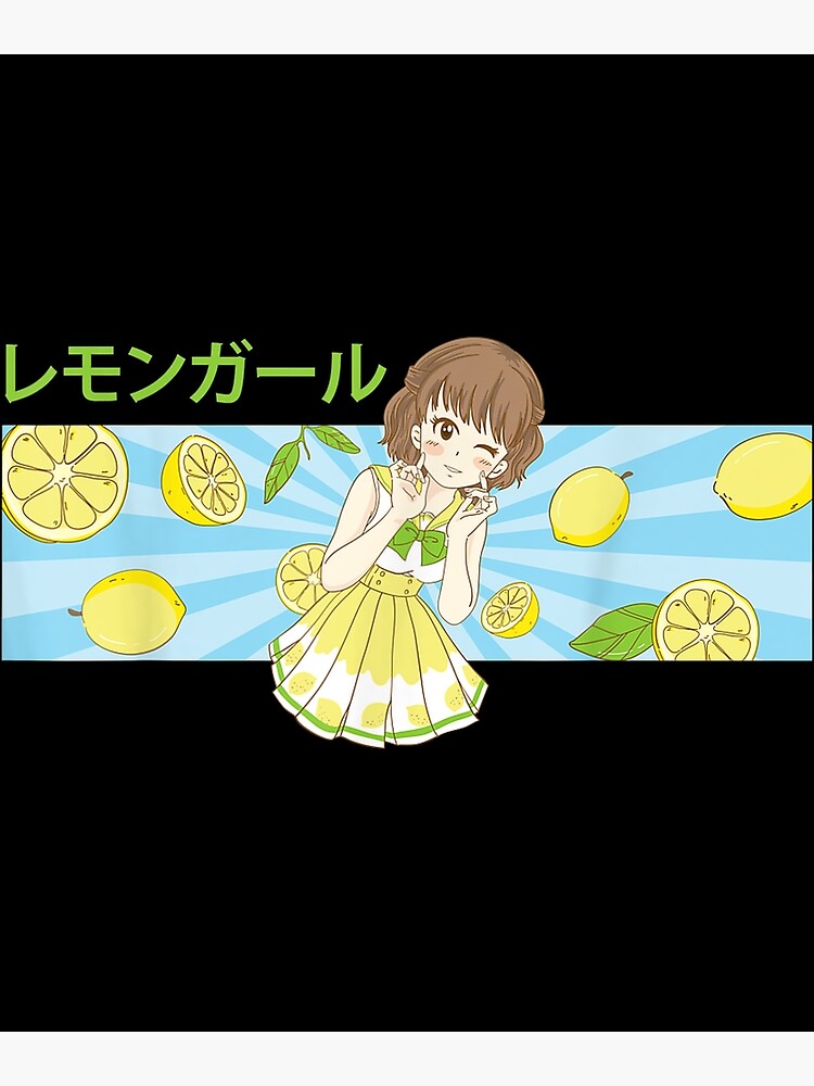 "Cute Kawaii Anime Girl - Lemons - Japanese Aesthetics" Art Print for ...