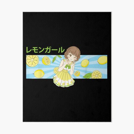 "Cute Kawaii Anime Girl - Lemons - Japanese Aesthetics" Art Board Print ...