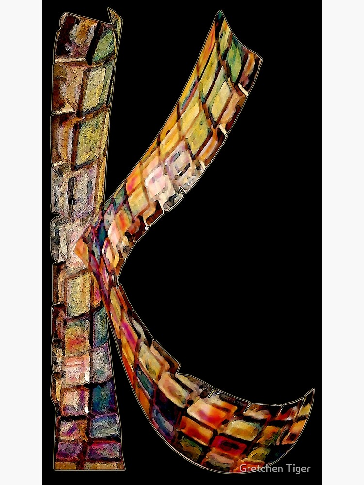 "ALPHABET - Stained Glass Letter "K"" Framed Art Print for Sale by ...