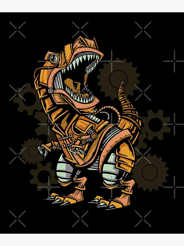 "dinosaur machine" Poster for Sale by DerSenat | Redbubble