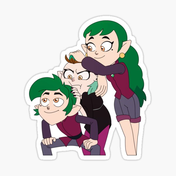 Pegatina «Amity, Emira y Edric | The Owl House- Edición limitada ...
